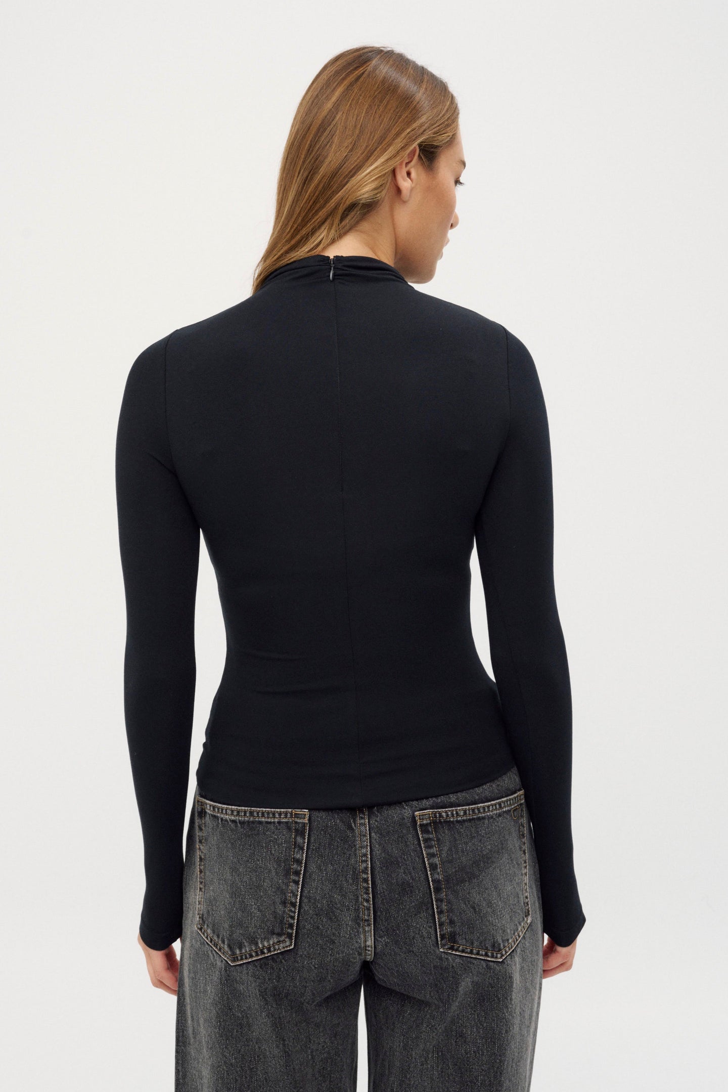 Emily Mock Neck Long Sleeve Black - Final Sale – Primi