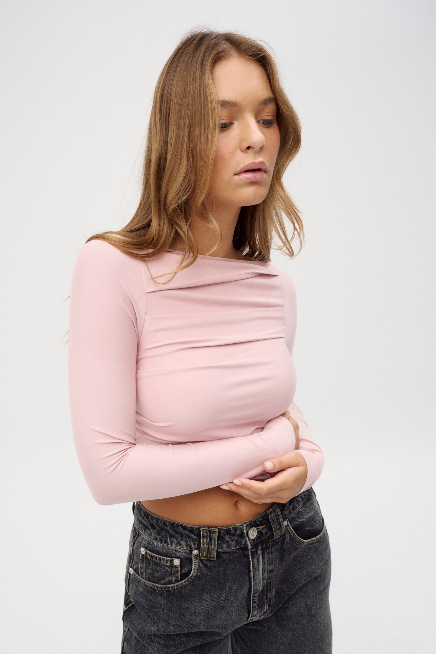 Margot Boat Neck Long Sleeve Vintage Pink - Final Sale – Primi